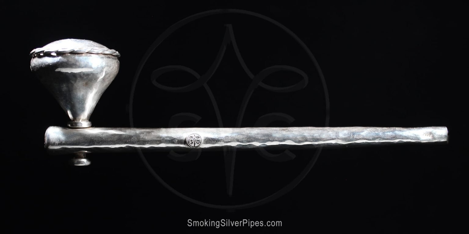 Braided Charm, Silver Pipe #5 - Smoking Silver Pipes