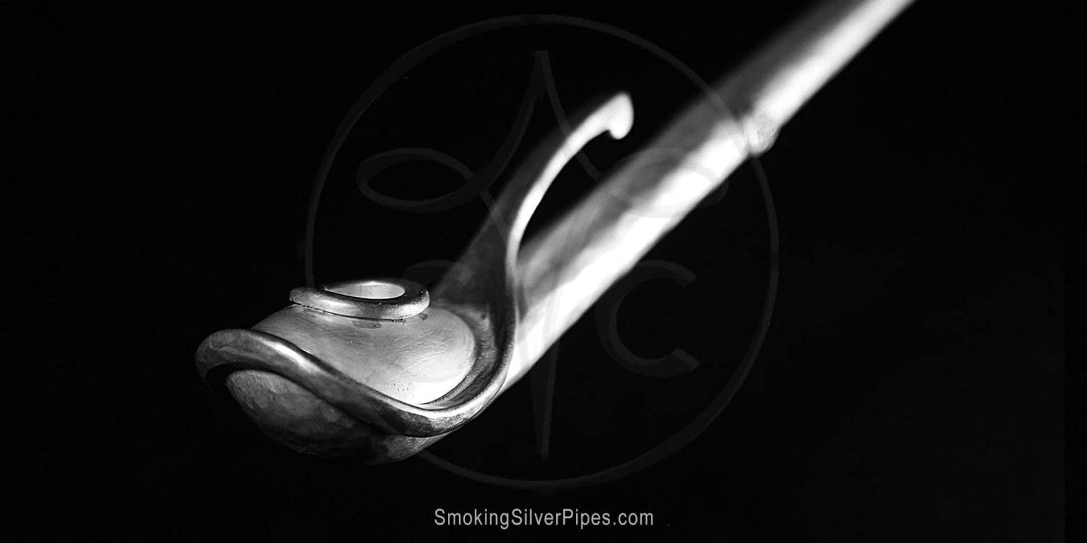 Egyptian Beauty, Silver Pipe #30 - Smoking Silver Pipes