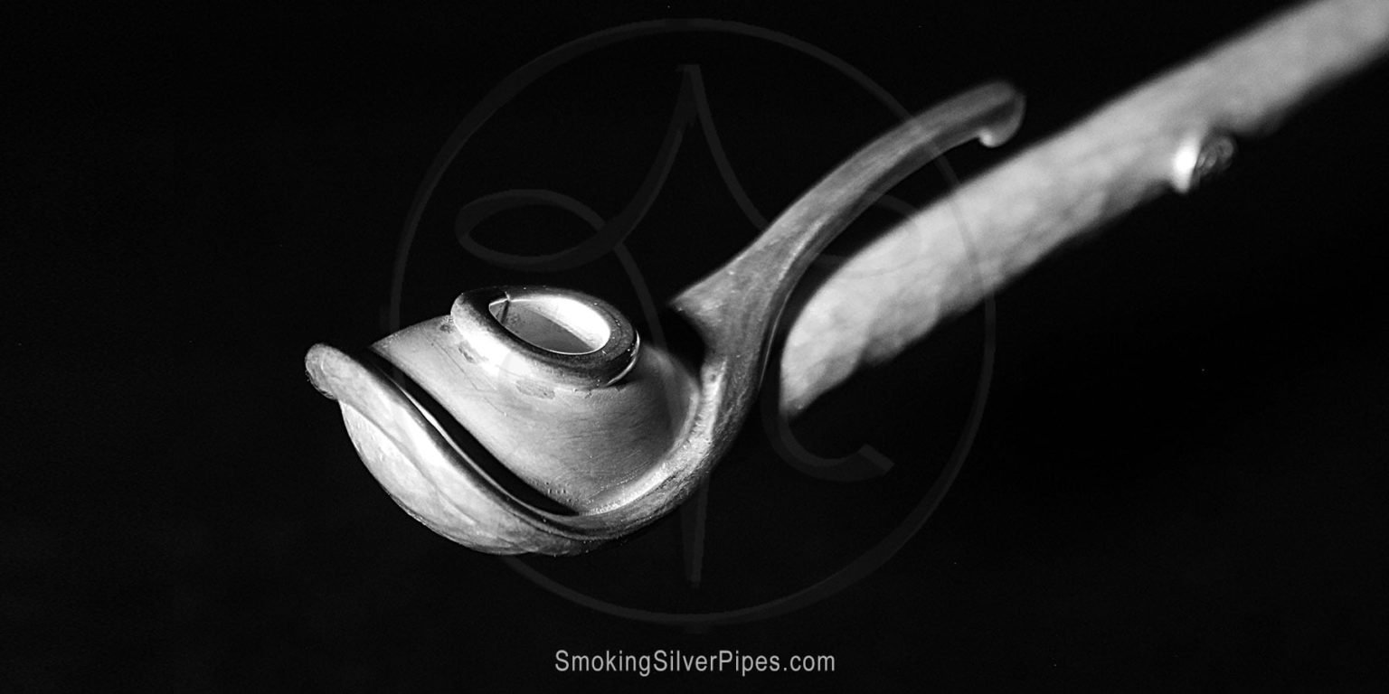 Egyptian Beauty, Silver Pipe #30 - Smoking Silver Pipes
